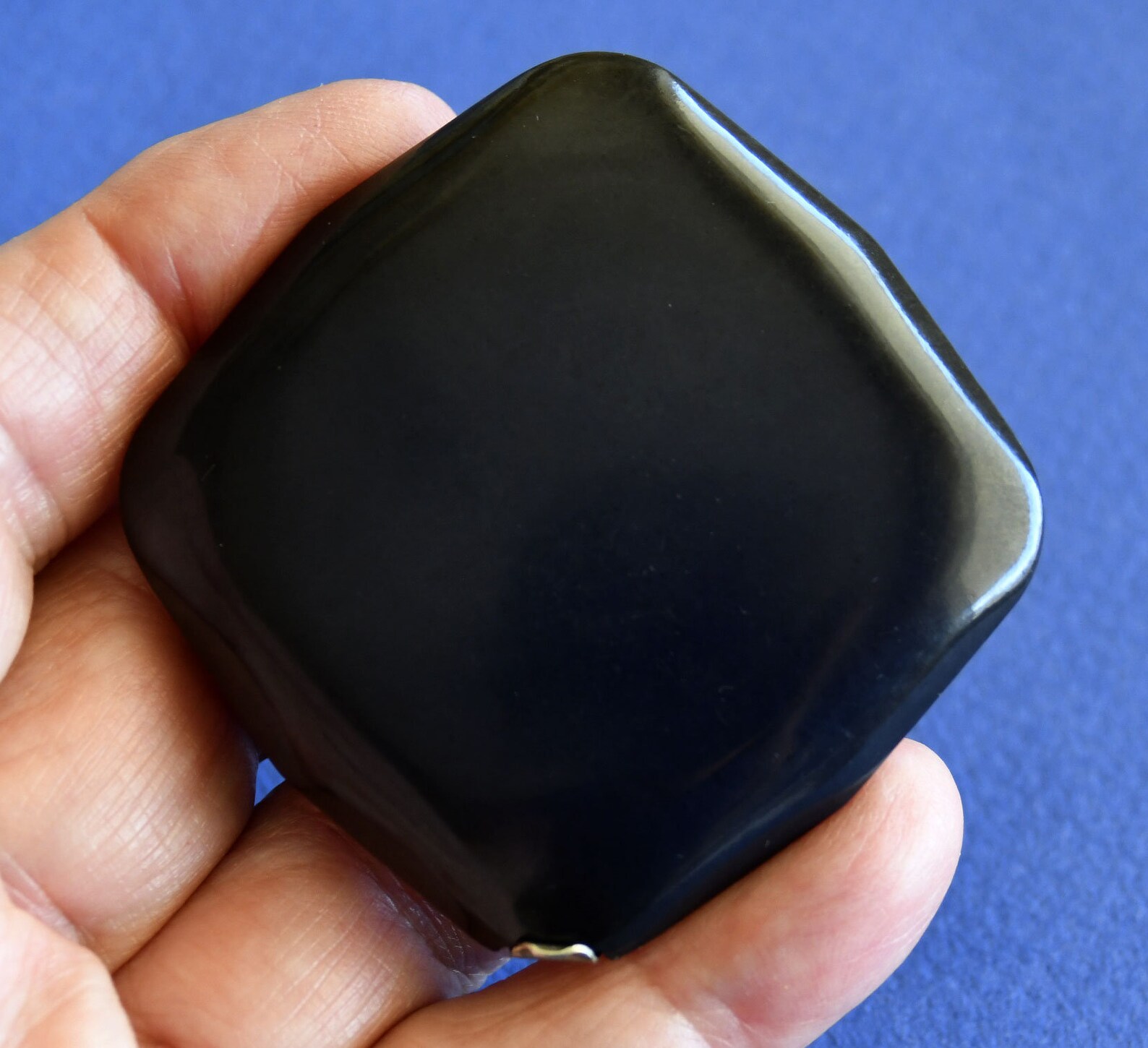 RARE TERRI 1930's Compact, Black and Blue With Silver Dancing Couples ...