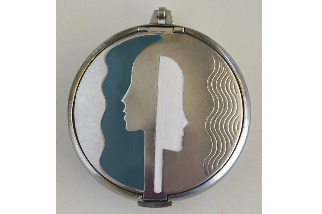 Richard Hudnut DEAUVILLE PROFILES COMPACT, Art Deco 1920's Compact ...