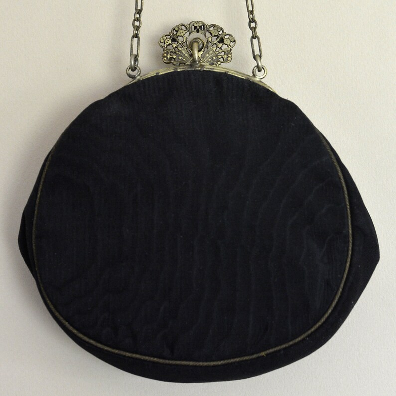 TRINITY PLATE FRAME With Green Gems, Vintage Petit Point Purse, Jeweled ...