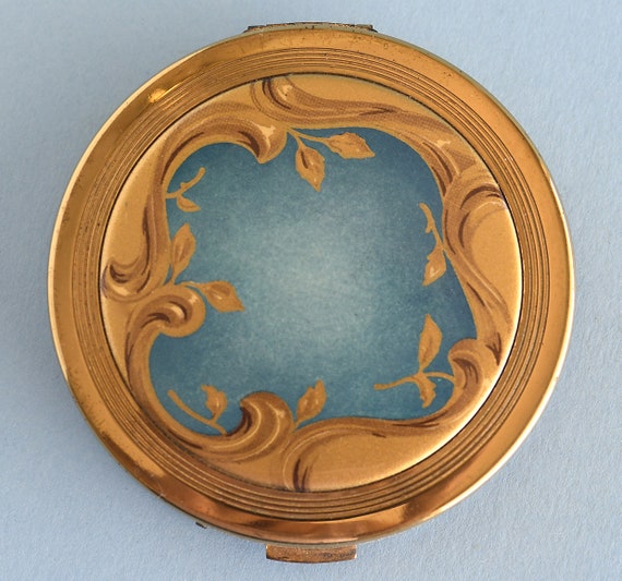 Vintage COTY Gold and Enameled 1940's Powder Compact,… - Gem
