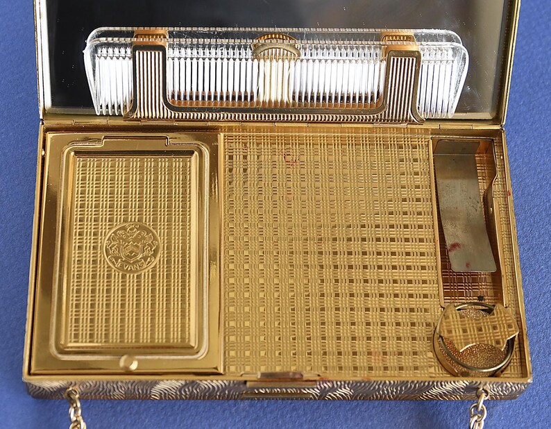 Vintage EVANS Carryall With RHINESTONES, Gold Toned Carryall With ...