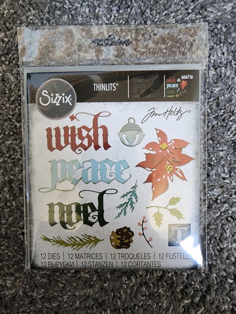 Sizzix Tim Holtz Thinlits Christmas Die Set, MULTIPLE STYLES - Etsy