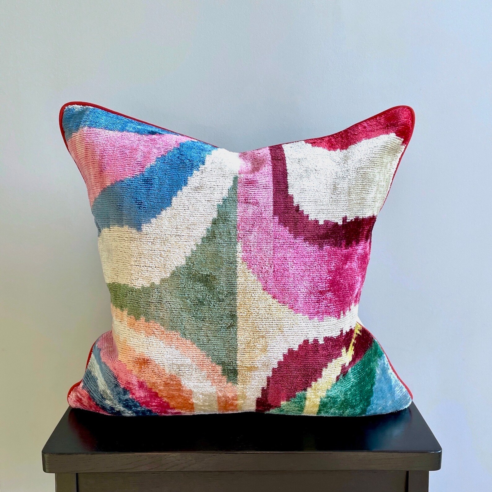 Velvet Ikat Cushion Picasso Velvet Ikat Pillow Picasso - Etsy