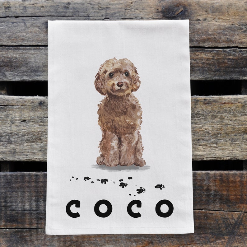 Personalized Cockapoo Kitchen Tea Towel Dog Lover Gift - Etsy