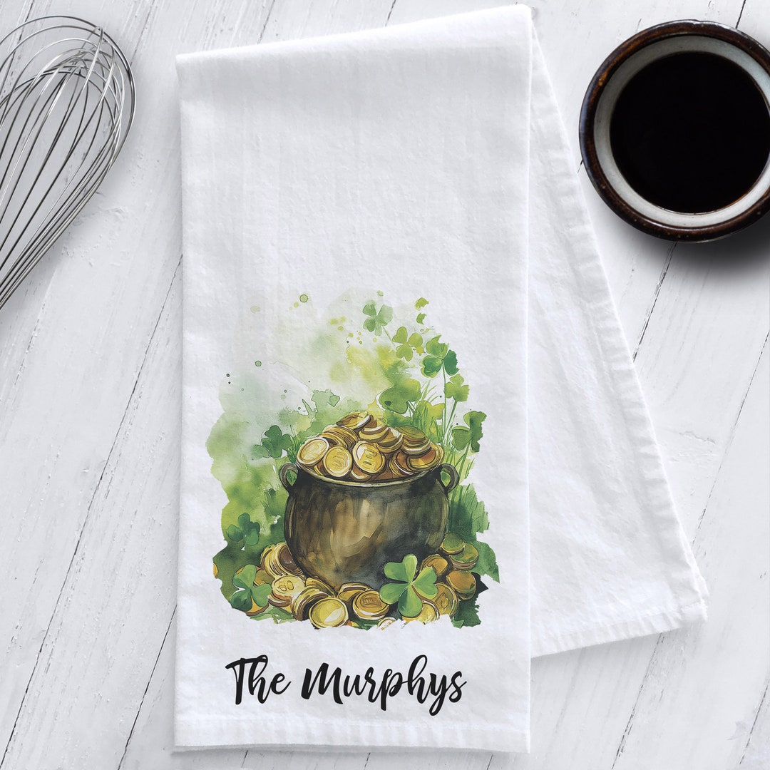 Personalized St. Patrick's Day Tea Towel, St. Patrick's Tea Towel ...