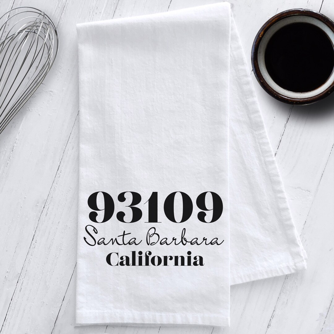 Custom Zip Code Tea Towel,new Home Gift, Housewarming,personalized ...