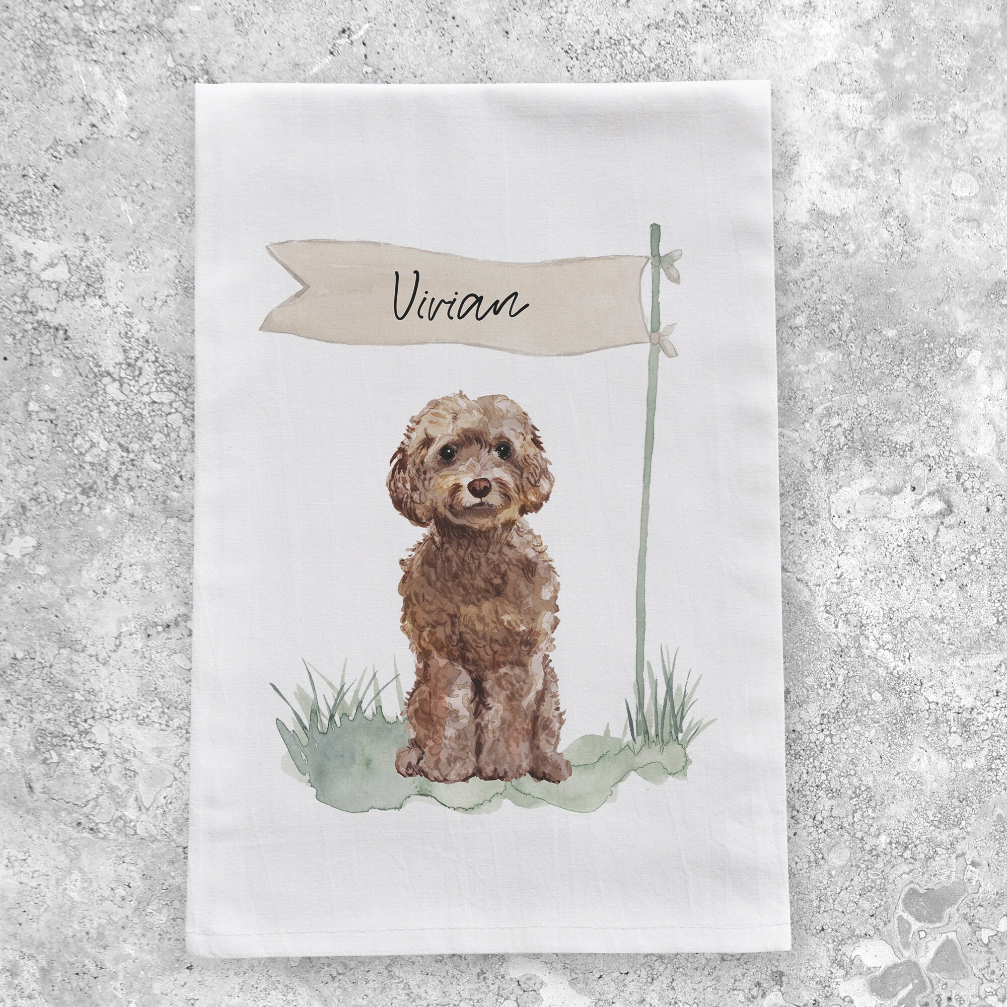 Personalized Cockapoo Kitchen Tea Towel Dog Lover Gift - Etsy