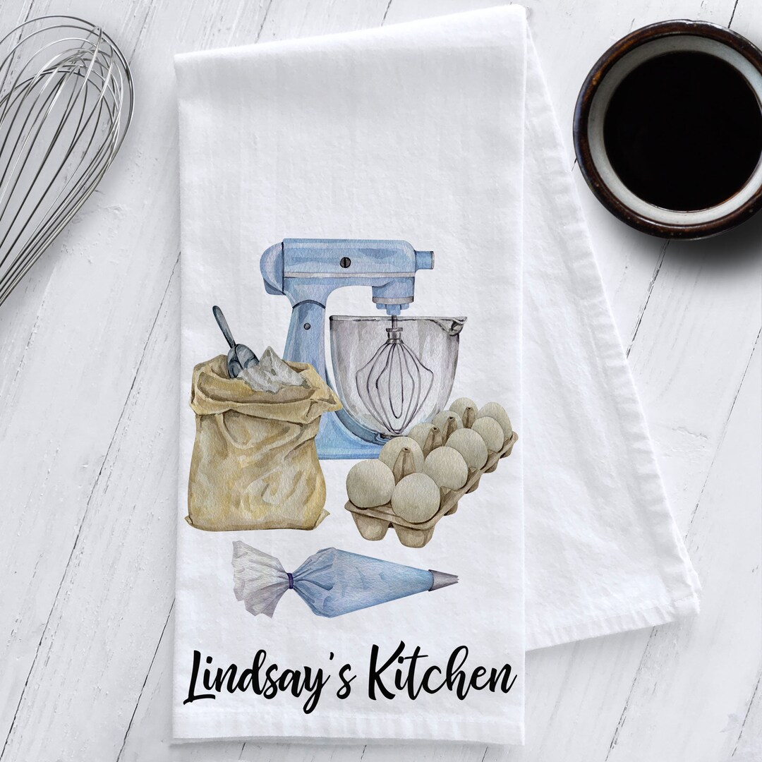 Personalized Baking Tea Towel, Personalized Gift for a Baker ...