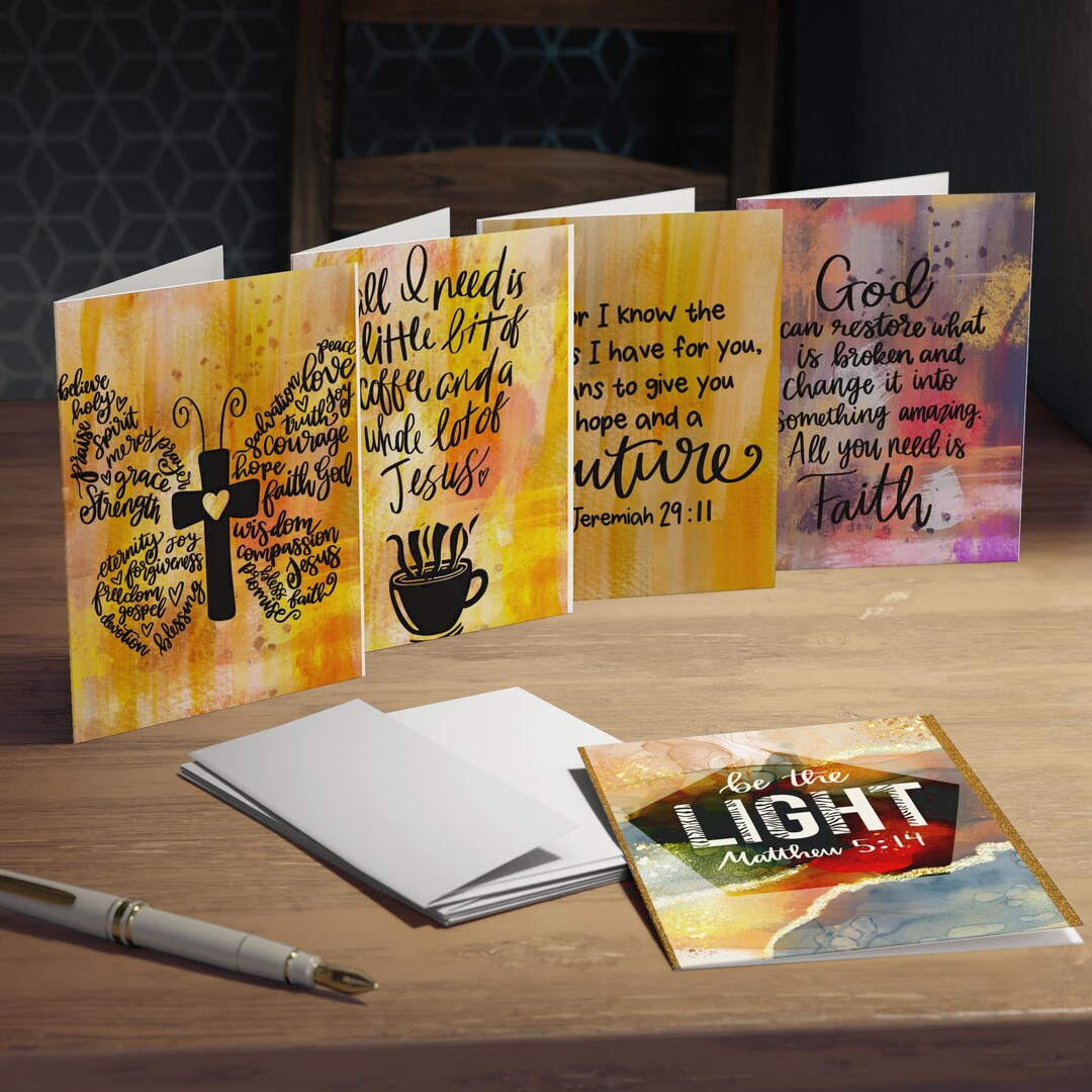 Greeting Cards, Scripture Based Set of 5 With Envelopes, Blank Inside ...