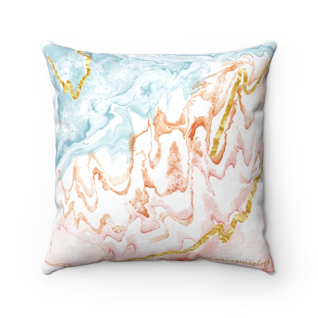 Sable et mer, coussin à motif corail, cadeau pour elle, cadeau de ...