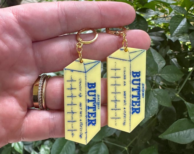 Butter Together Earrings, Stick Butter Earrings, Smooth Like Butter ...