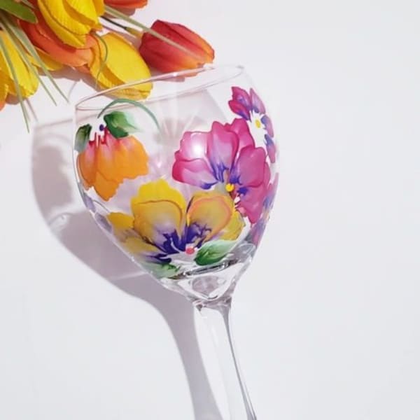Spring Wine Glasses - Etsy