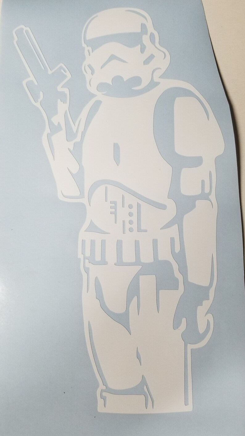 Stormtrooper Vinyl Decal With Blaster | Etsy