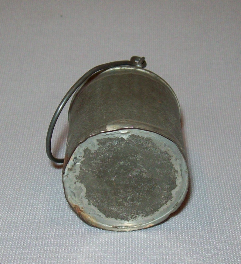 Old Antique Vtg 19th C 1800s Miniature Folk Art Tin Milk Can With Lid ...