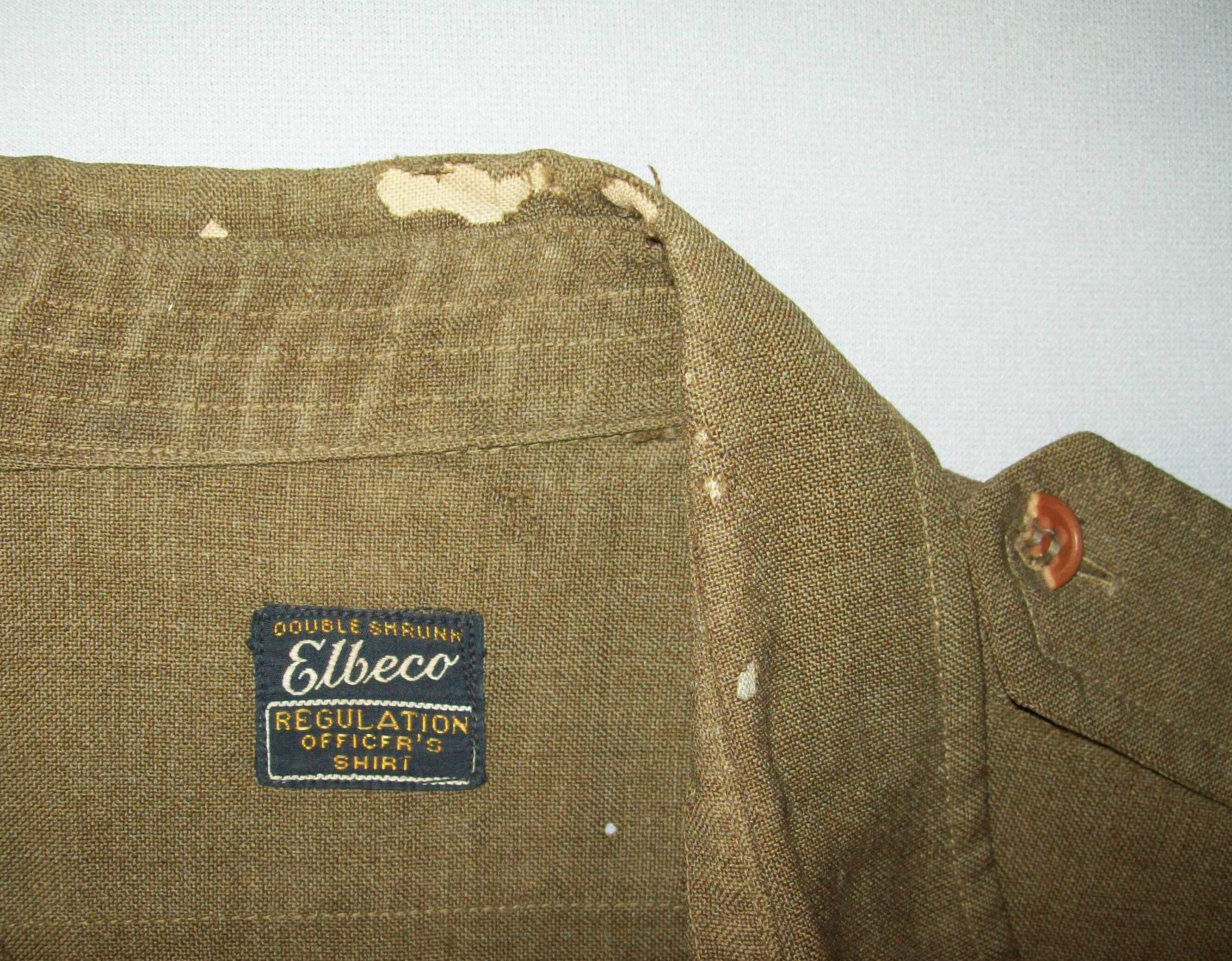 Old Vtg WWII 1940s US Army Shirt Olive Drab Wool With 8th - Etsy