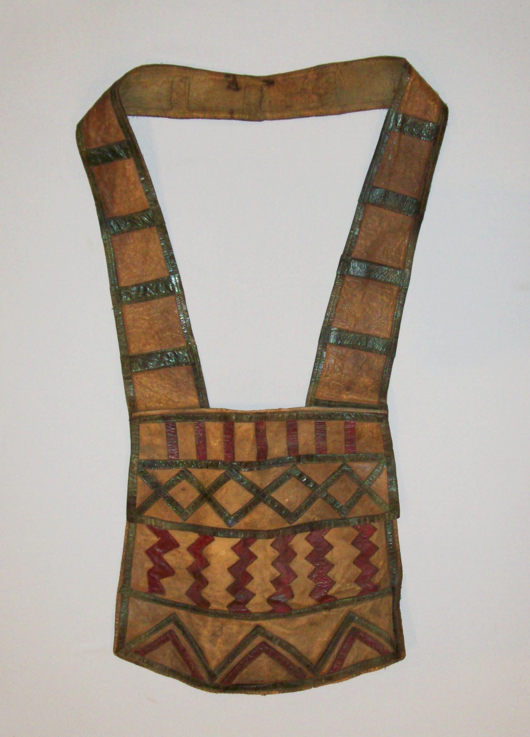 Old Antique Vtg 19th C 1800s Leather Shoulder Bag Bandolier ...