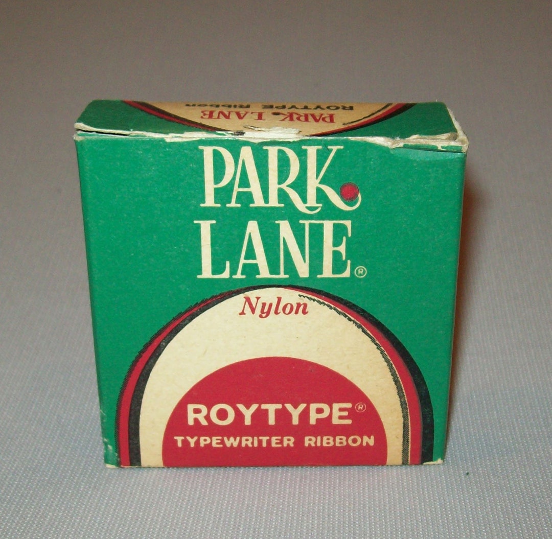 Old Vtg 1940's Cardboard Park Lane Nylon Roytype Typewriter Ribbon Box ...