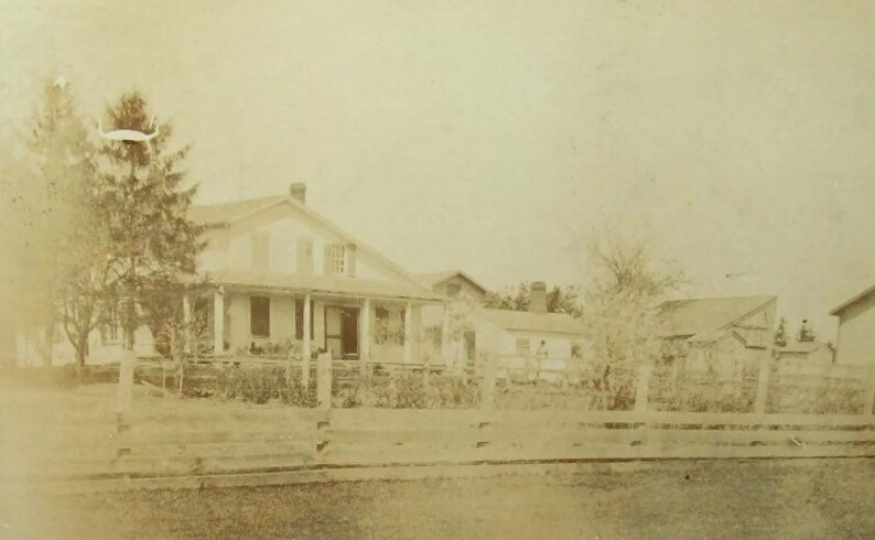 Antique Ca 1900s Farm House Barns Windmill Small Cabinet Card Photo ...