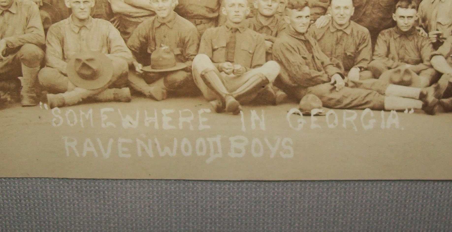 Antique Vtg WWI 1910s US Army Ravenwood Boys Georgia Real Photo Post ...