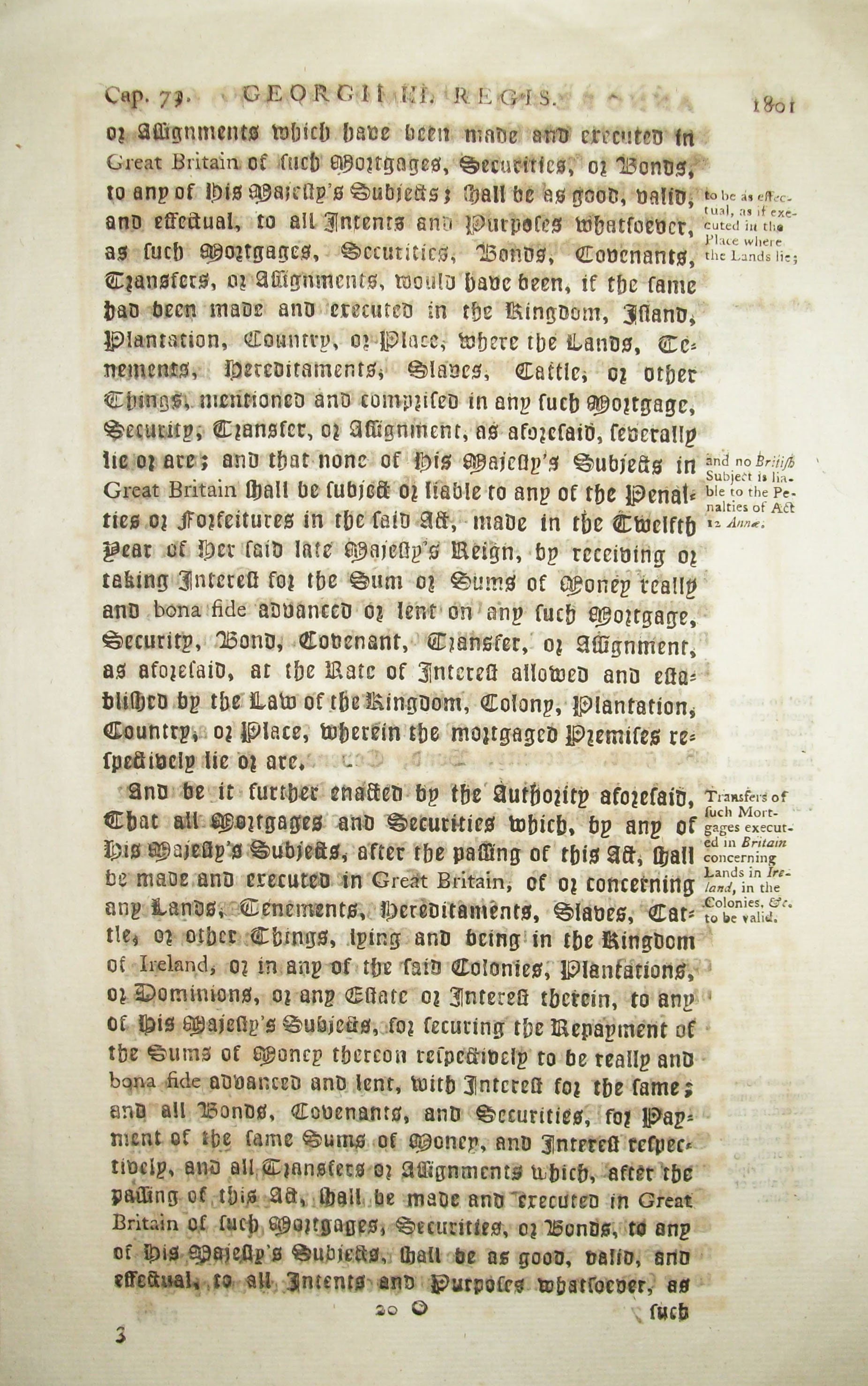 Antike Vtg 1799 Anno Decimo Quatro Georgii III Regis Act for Explaining ...