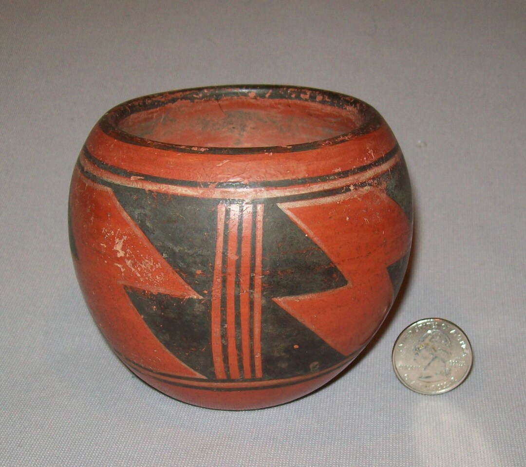 Old Antique Vtg C 1930s Miniature Signed Cora P Charlie Native American ...