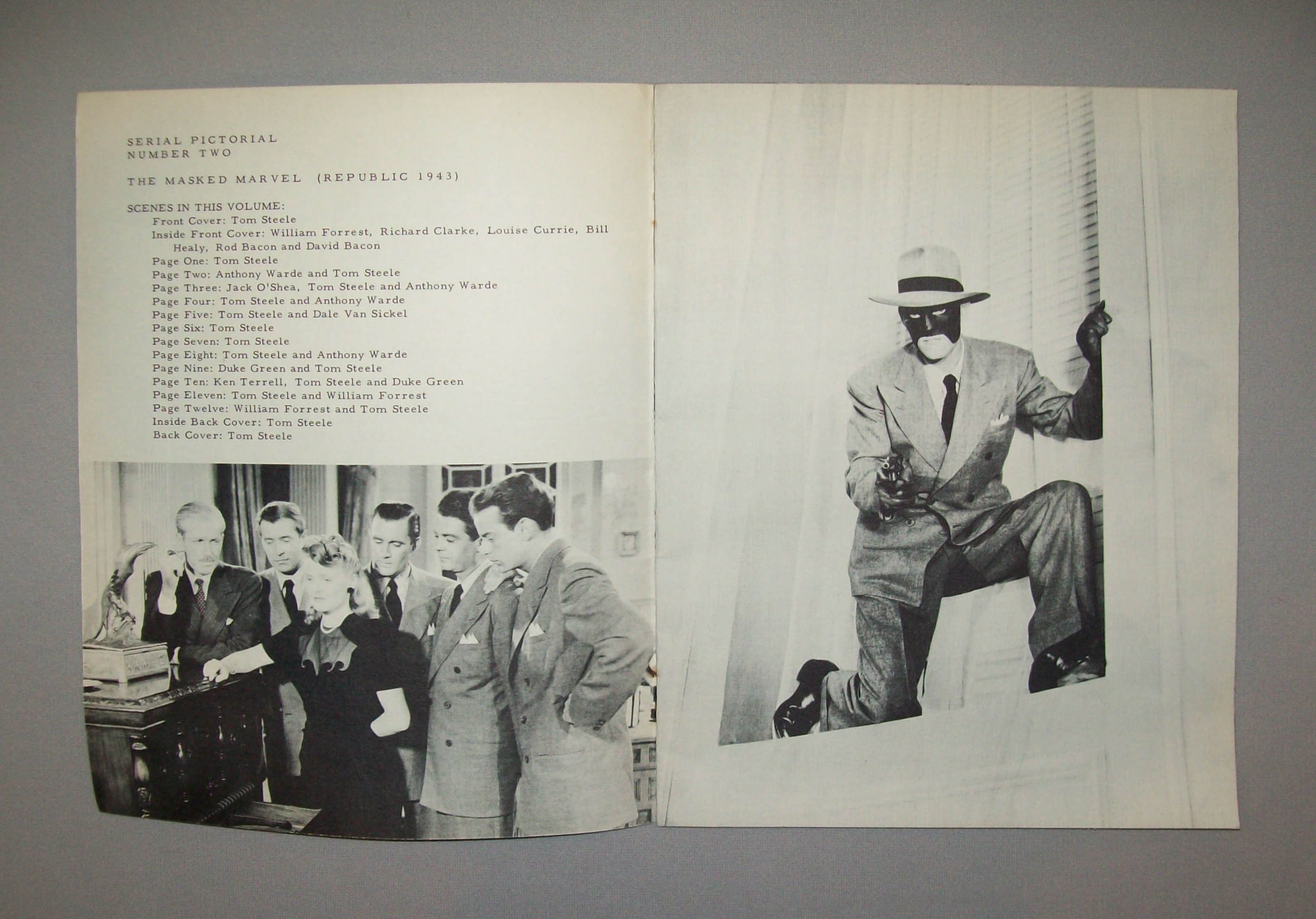 Old Vtg 1943 The Masked Marvel Serial Pictorial Número Dos Tom Steele ...