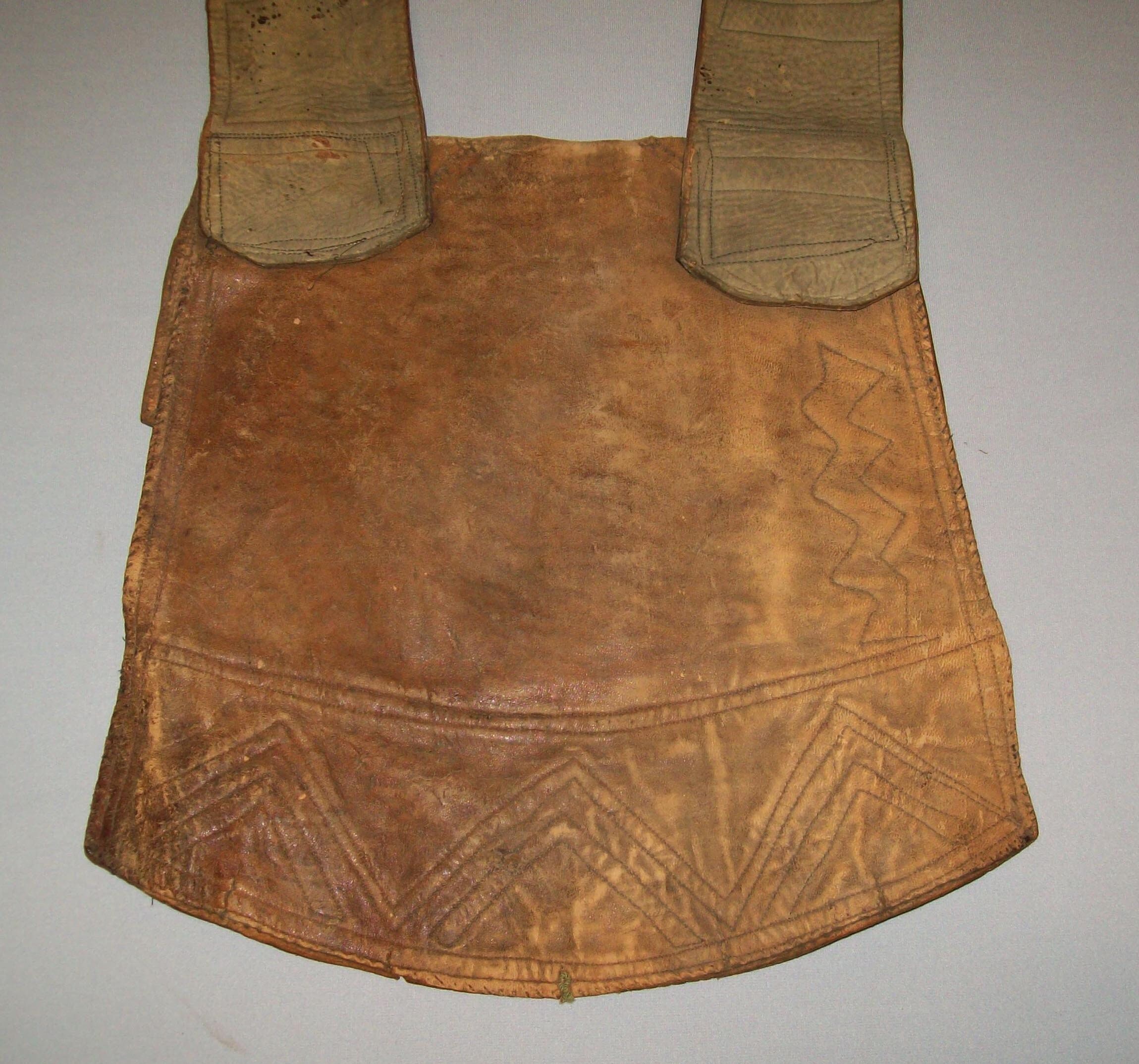 Old Antique Vtg 19th C 1800s Leather Shoulder Bag Bandolier ...