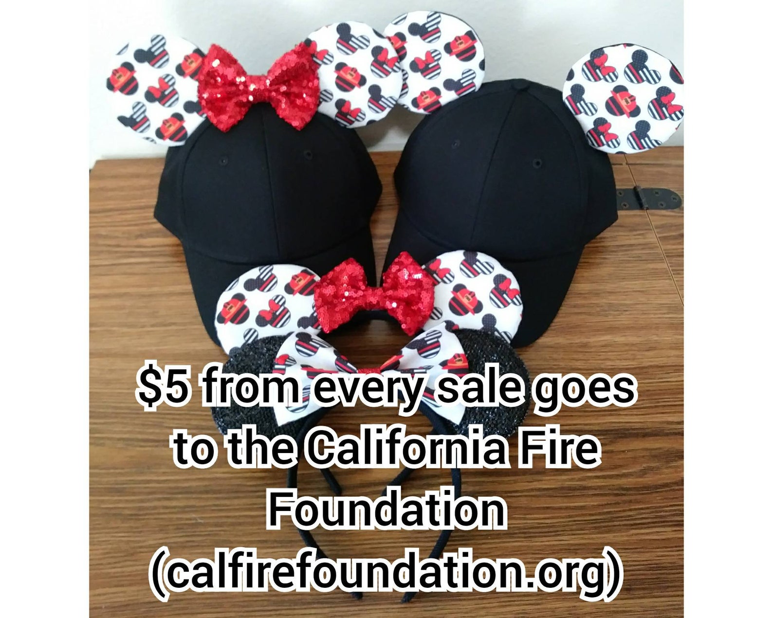 Disney Thin Red Line Minnie Mouse Ears Thin Red Line Mickey - Etsy