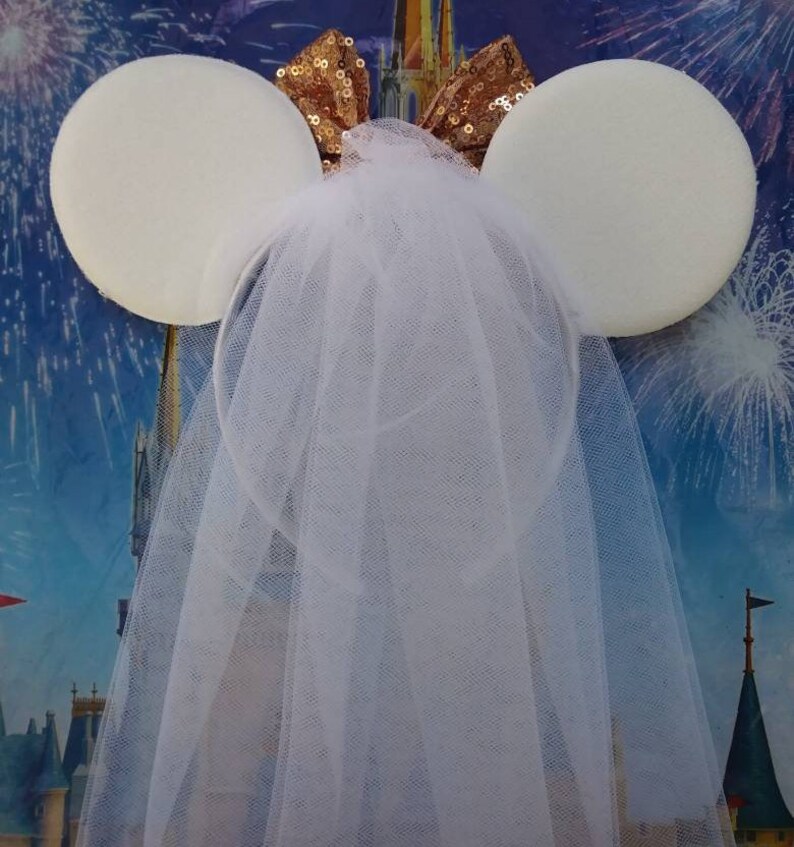Minnie Bride Ears Headband Disney Bride Ears Disney - Etsy