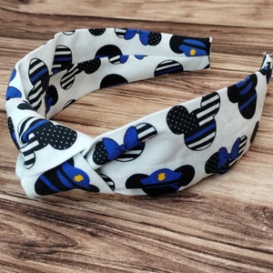 Disney Thin Blue Line Minnie Mouse Headband, Thin Blue Line Mickey ...
