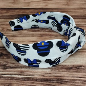 Disney Thin Blue Line Minnie Mouse Headband, Thin Blue Line Mickey ...
