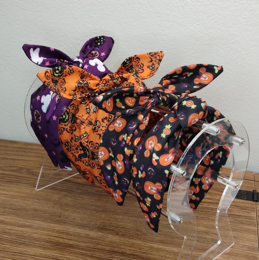 Disney Halloween Headband, Halloween Minnie Knotted Bow Headband ...