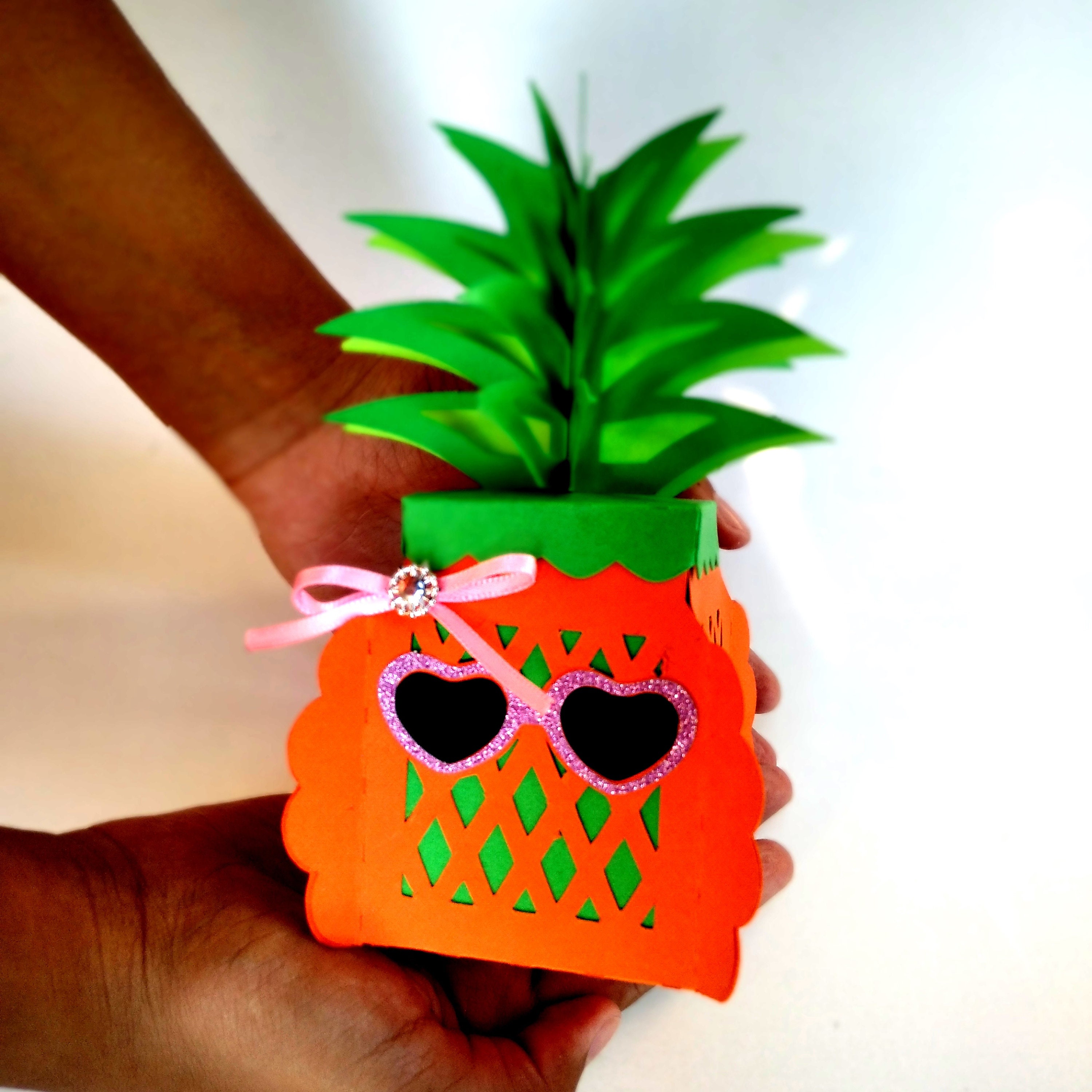 PINEAPPLE BOX. SVG Templates. Favor Box. With Sunglasses. - Etsy