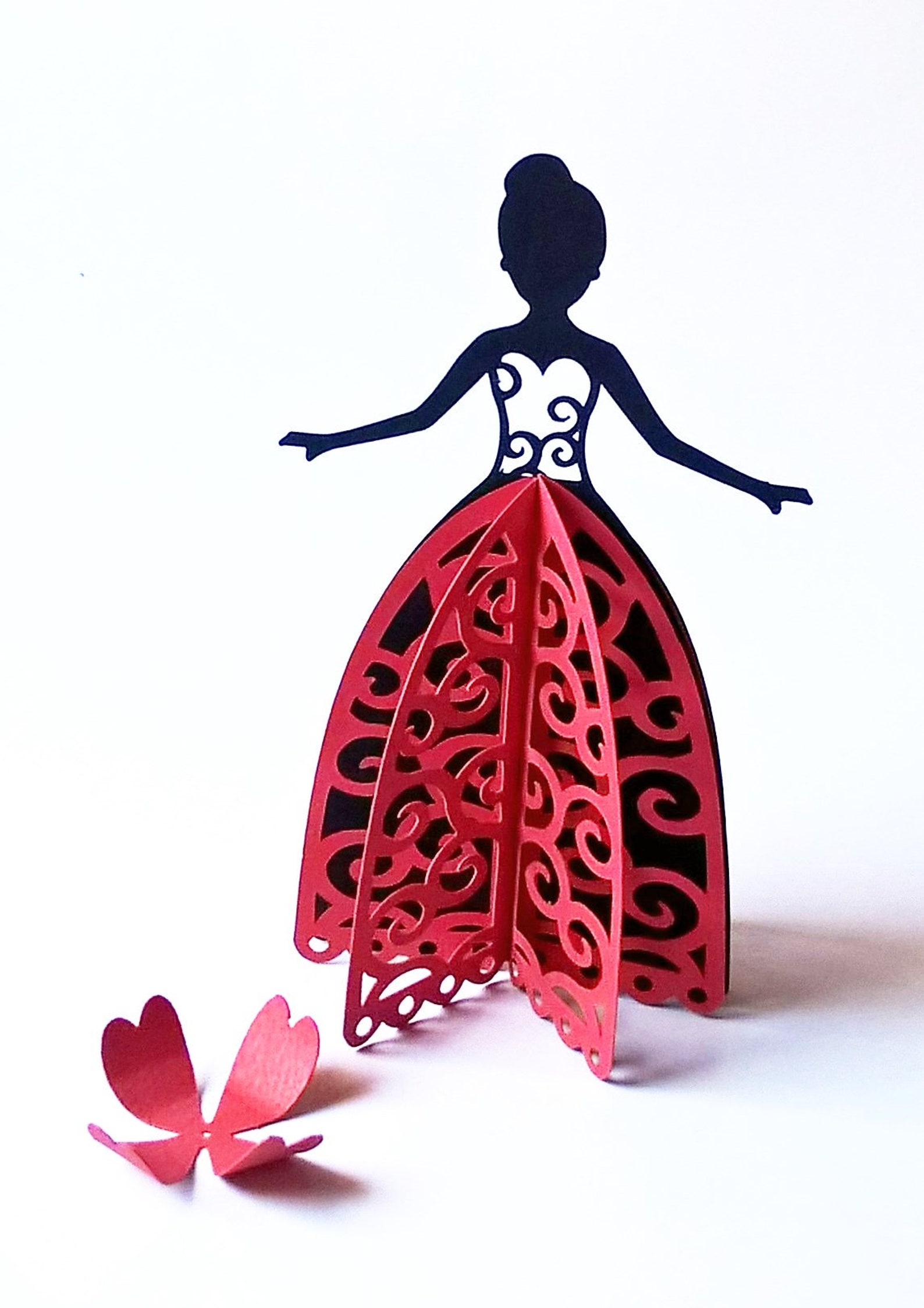 PRINCESS SET. SVG Templates. 3D Princess. Pocket Card / - Etsy