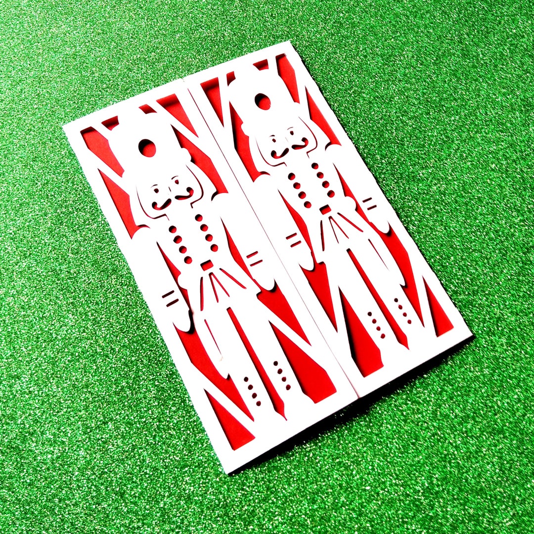 CHRISTMAS NUTCRACKER CARD. Svg Templates. Gate-fold Card. Nutcracker ...