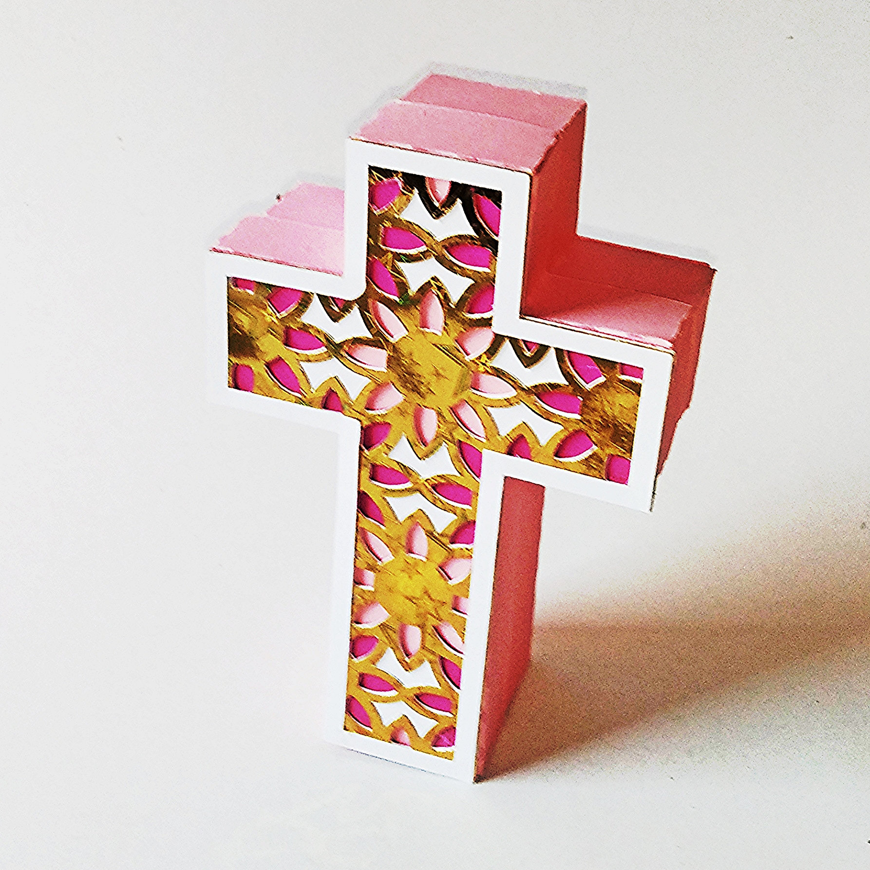 FLORAL CROSS BOX. Svg Templates. Layered Design. Dxf | Etsy Canada