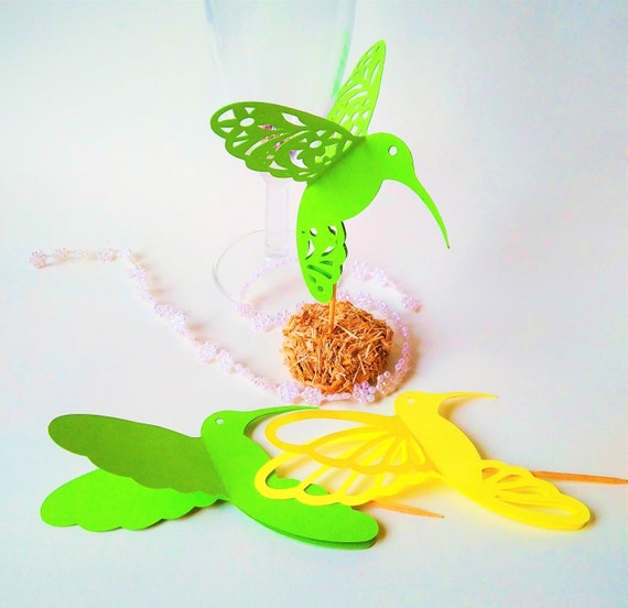 3D HUMMINGBIRDS. SVG Templates. Home Decor. 3 Different - Etsy