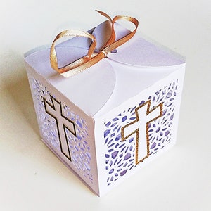 RELIGIOUS BOX. SVG Templates. Favor Box. Flowers Design. Dxf ...