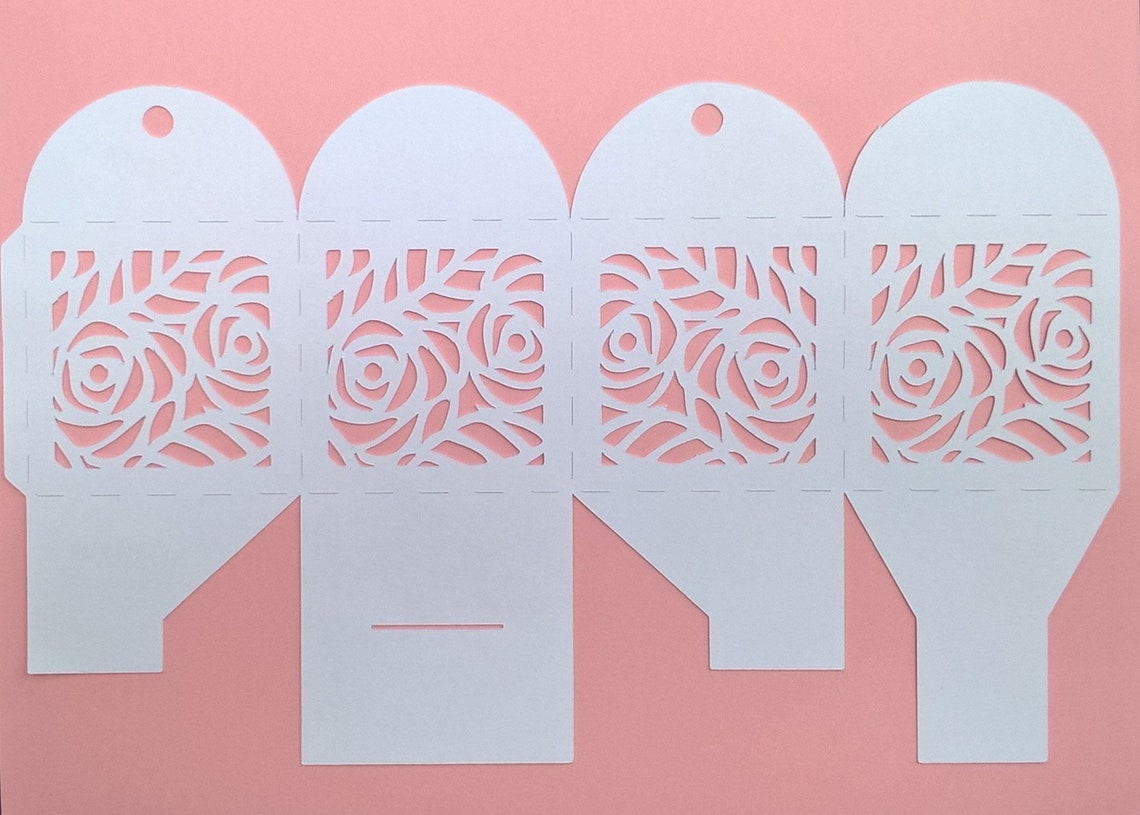 FAVOR BOX. SVG Template. Roses Box. Wedding Parties. Dxf - Etsy