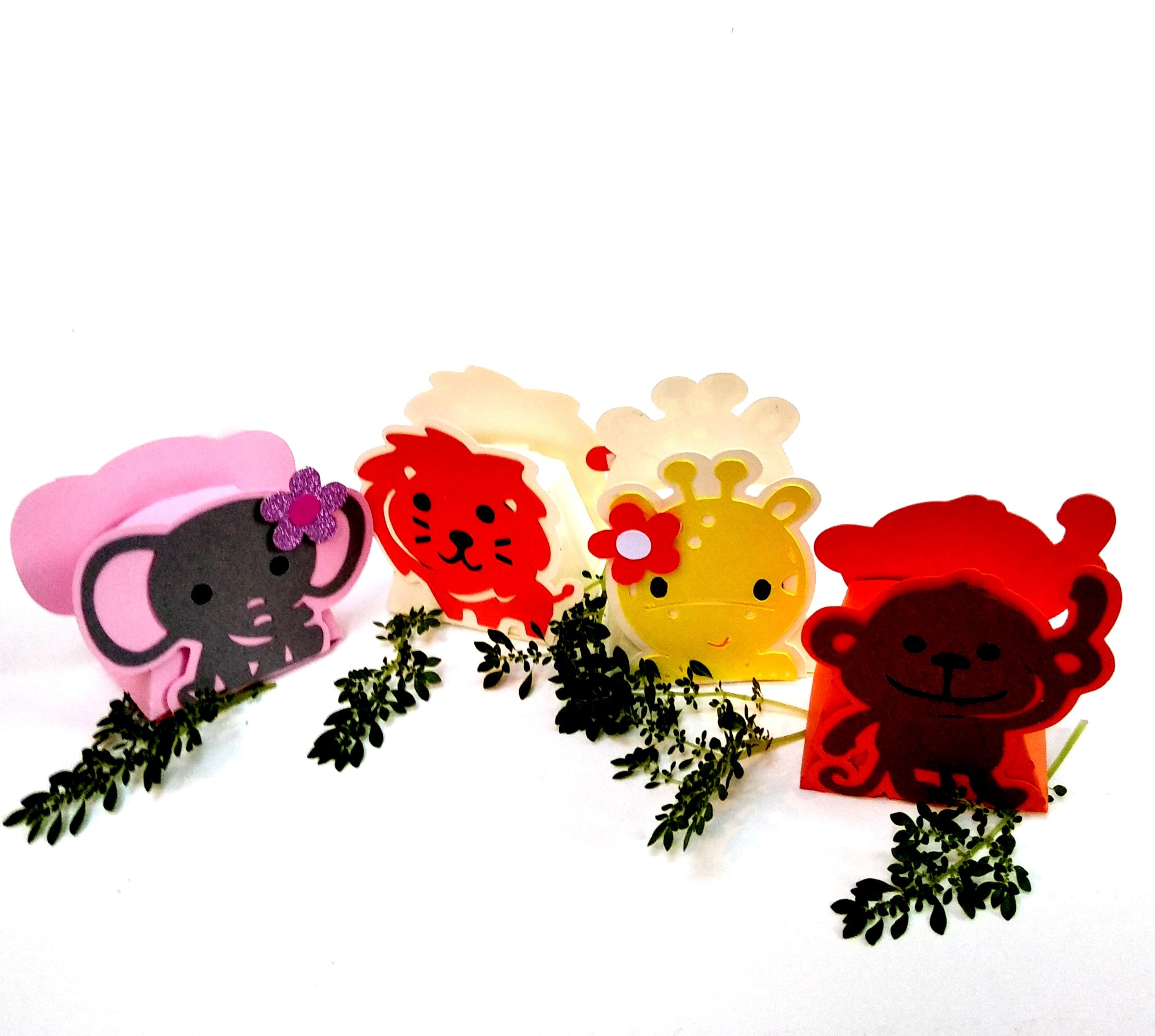 SAFARI BOXES SET. Svg Templates. Baby Shower. Favors Box. Svg | Etsy