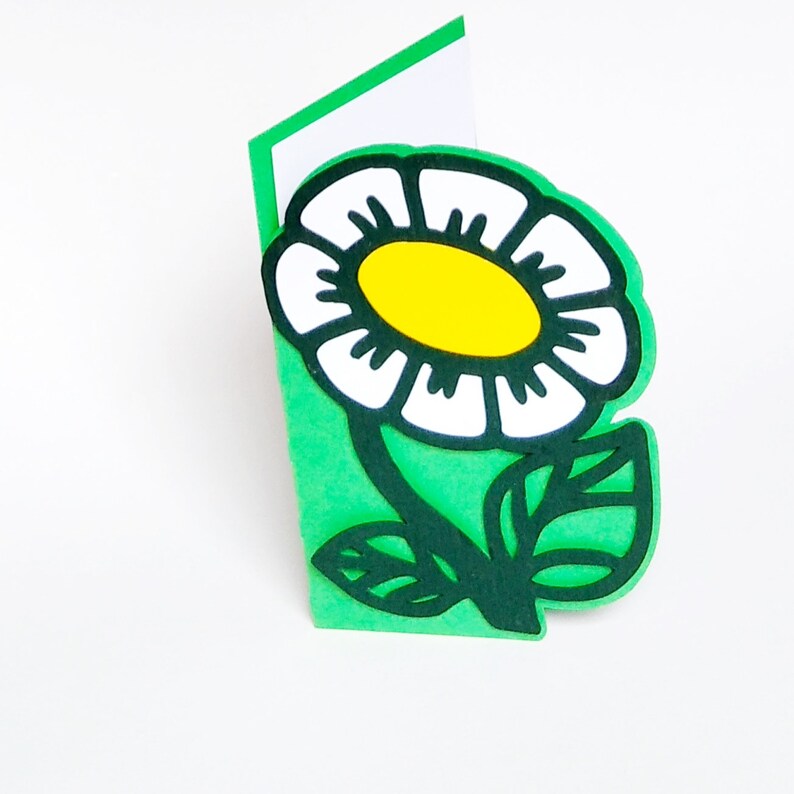 FOLDING CARD. SVG Templates. Chamomile Flower Card. Cricut - Etsy