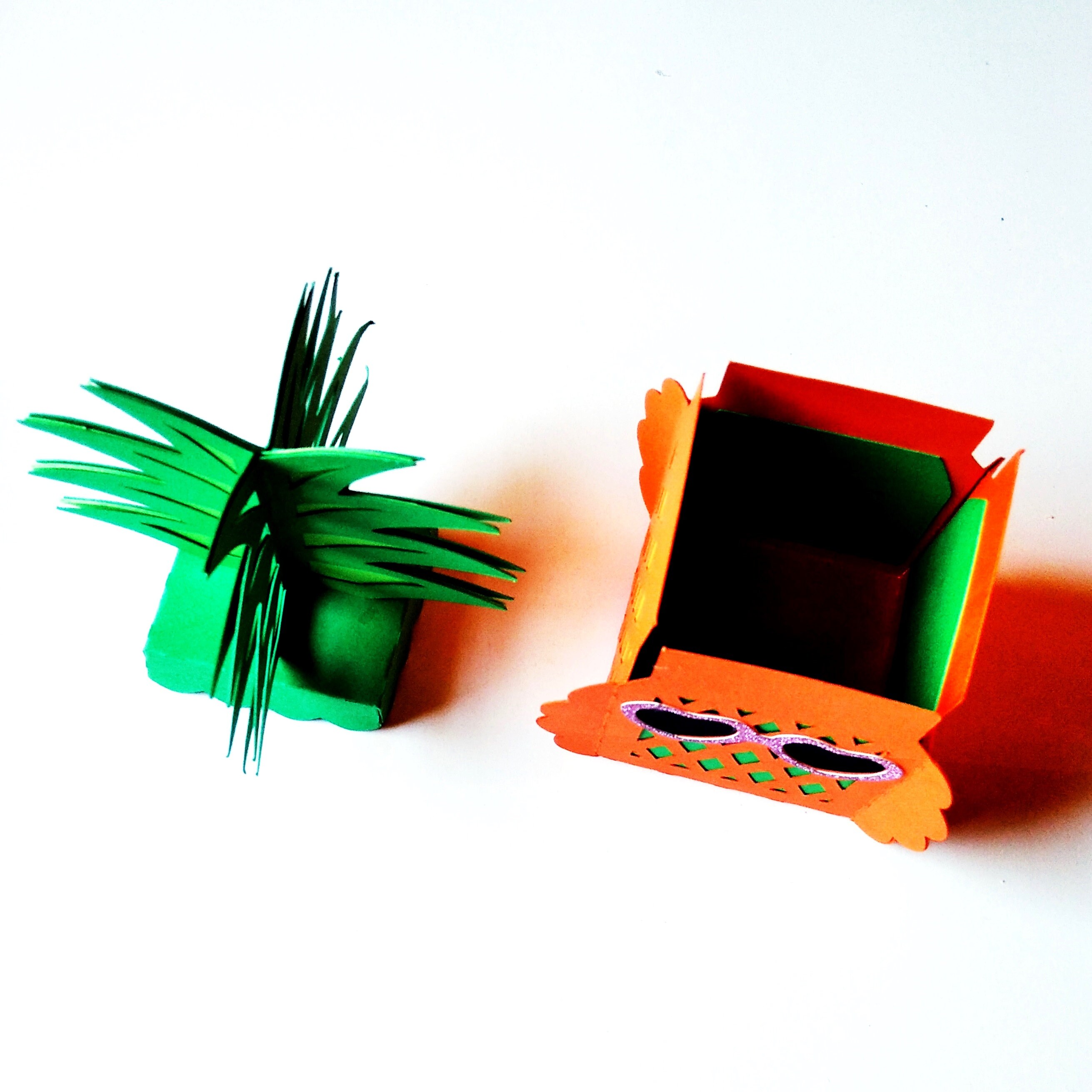 PINEAPPLE BOX. SVG Templates. Favor Box. With Sunglasses. - Etsy