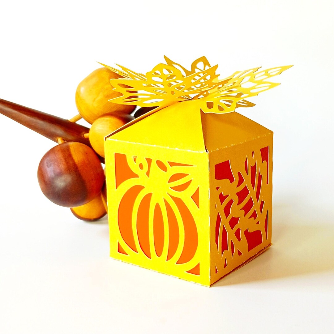 AUTUMN BOX. SVG Templates. Favor Box. Thanksgiving Decoration. Cricut ...