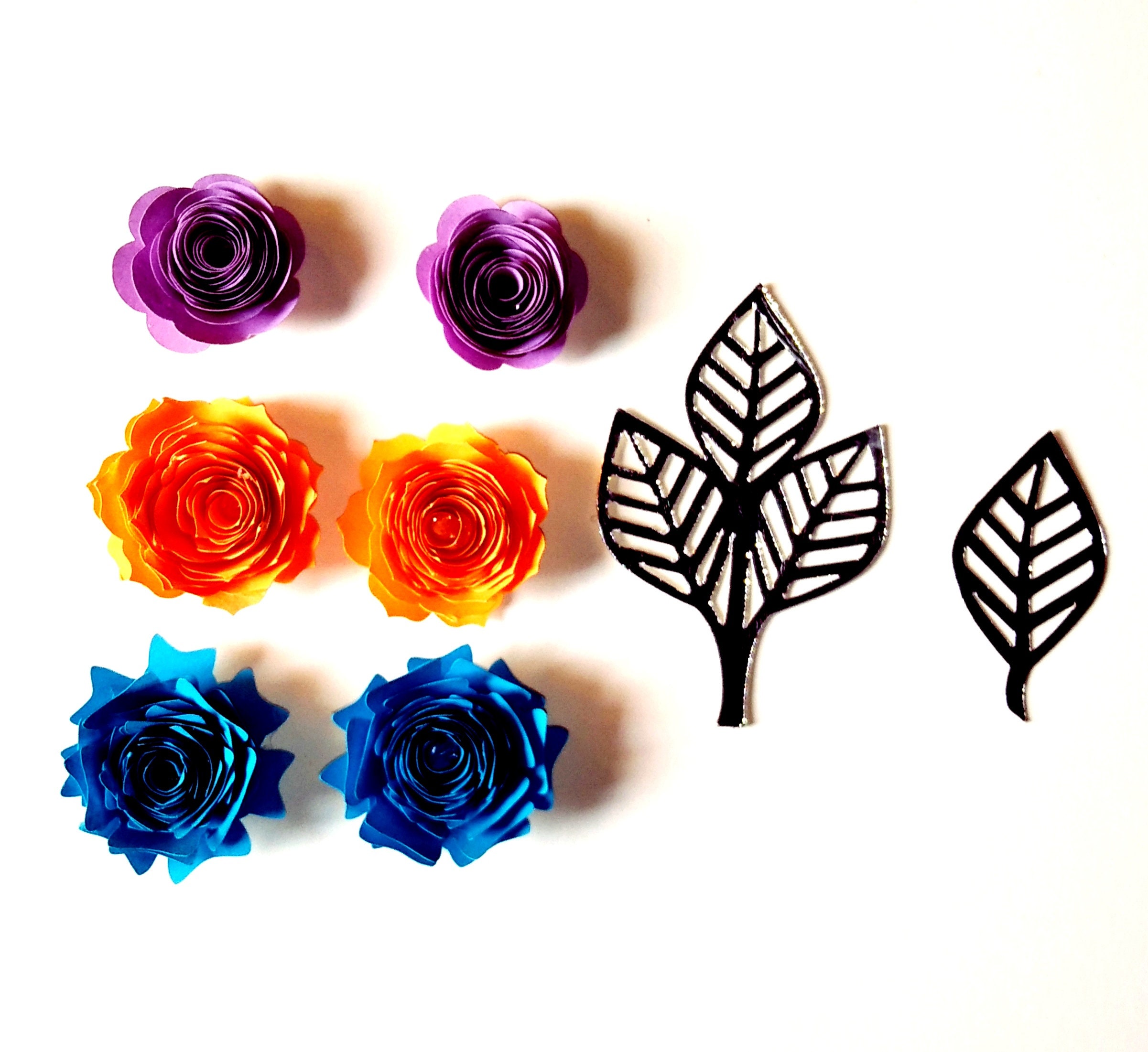 3D FLOWER SET. SVG Templates. 3 Different Flower Designs. | Etsy