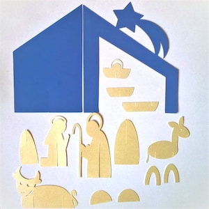 3D NATIVITY SCENE. Svg Templates. CHRISTMAS Manger to Assemble. Home ...