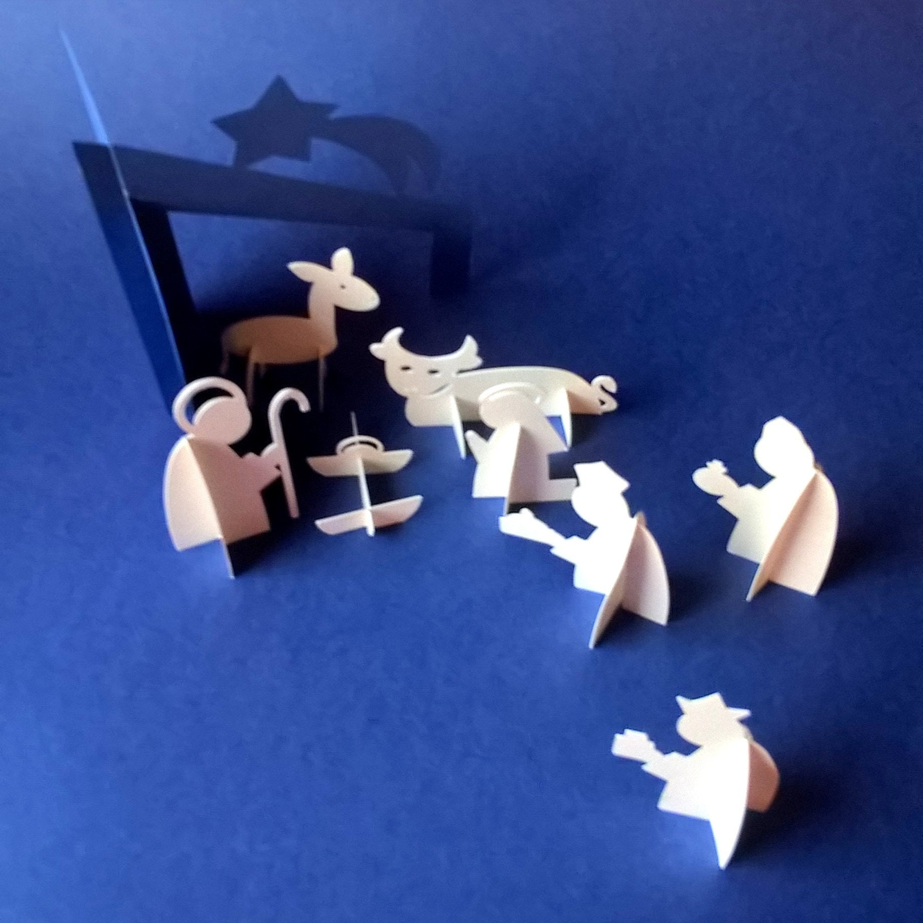 3D NATIVITY Scene. SVG Templates. CHRISTMAS Manger to | Etsy