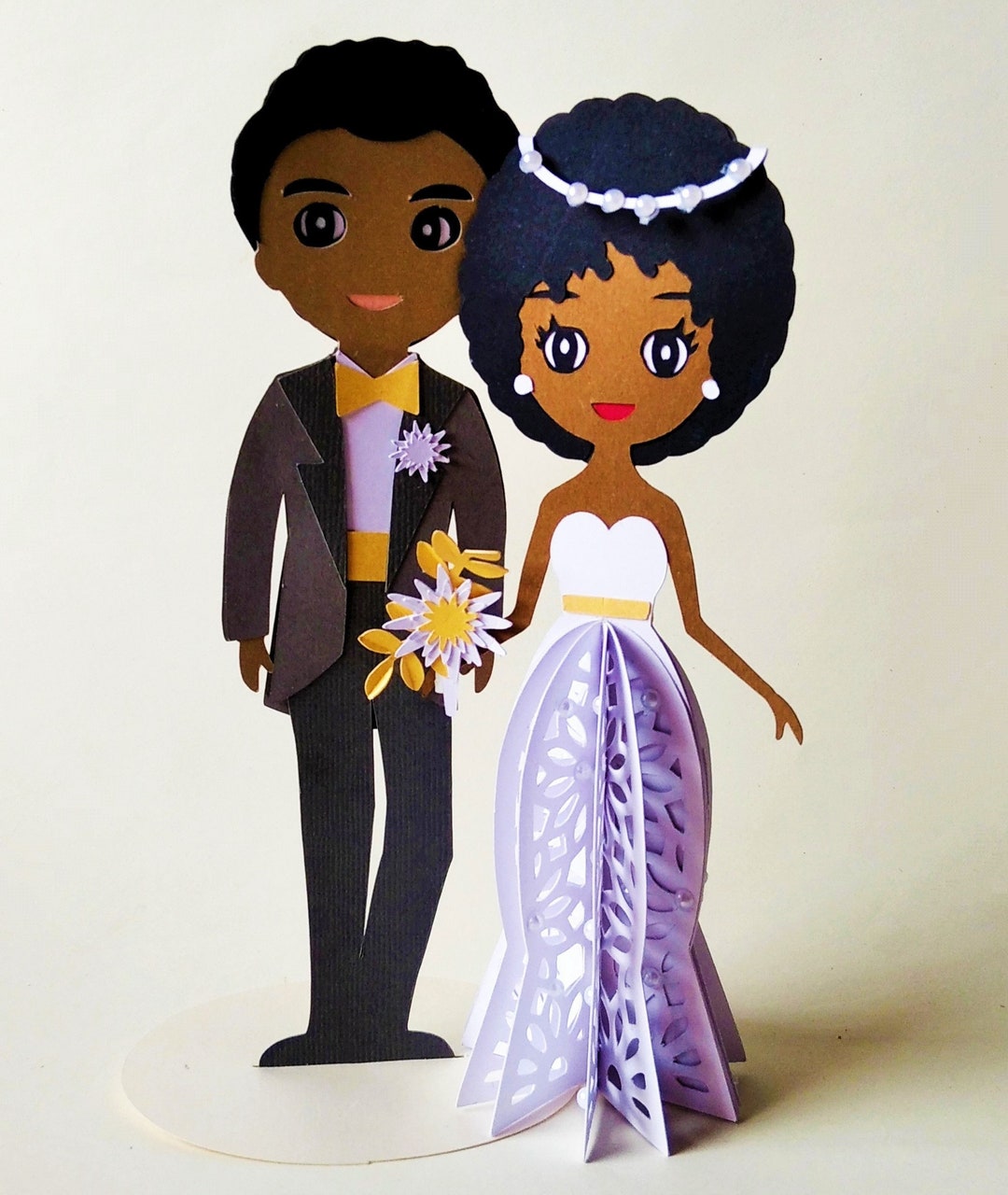 3D WEDDING COUPLE. SVG Templates. Wedding Cake Topper. Centerpieces ...
