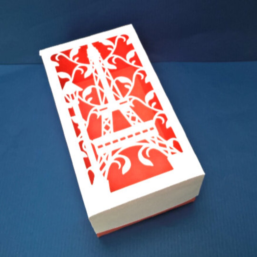 EIFFEL TOWER Box. SVG Templates. Favor Box. Cricut, Silhouettecameo ...