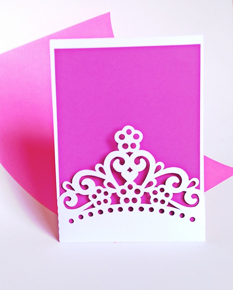 SVG Templates. PRINCESS' CROWN. Pocket Card. Party - Etsy Canada