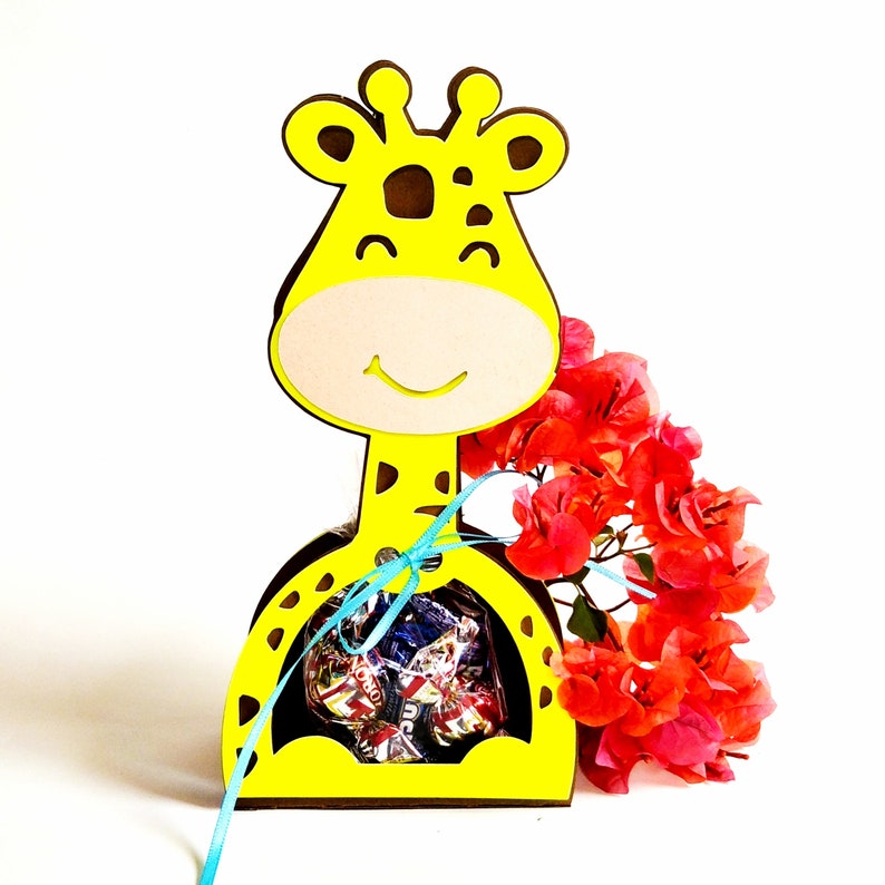 SVG Templates. BABY GIRAFFE Candies Holder. Dxf - Etsy